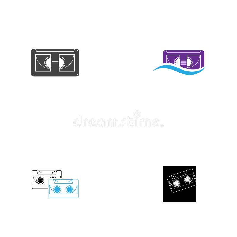 Video Tape VHS Logo Template Vector Illustration Design Stock Vector ...
