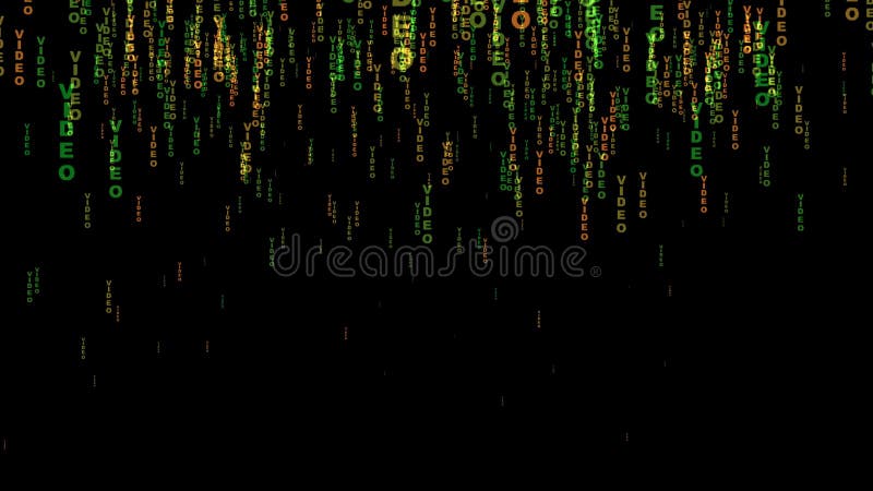 Video Text Matrix Style Concept Stock Video - Video of pixel, display ...