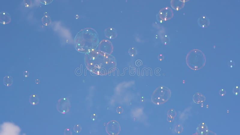 Video of Thousands of Soap Bubbles Floating Up into the Sky. a Cloud of ...