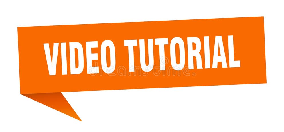 Video Tutorial Banner. Video Tutorial Speech Bubble Stock Vector ...