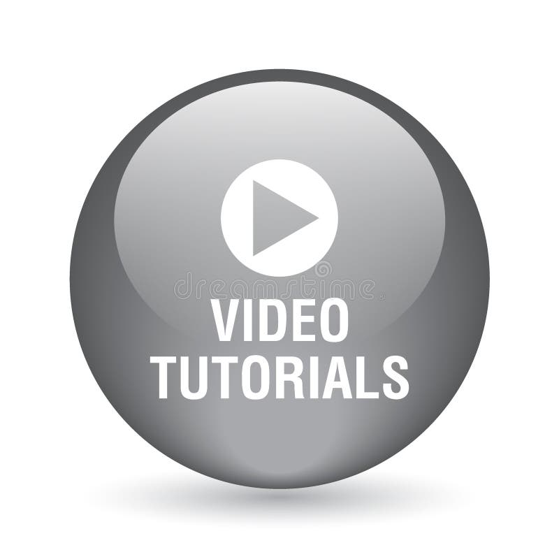 Video tutorial button stock illustration. Illustration of buttons ...