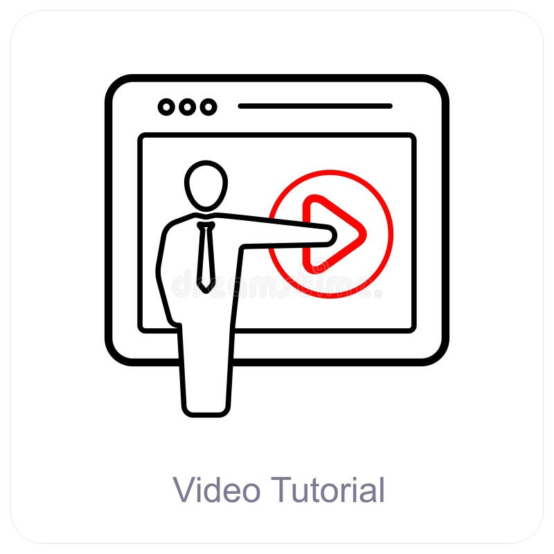Video Tutorial and Education Icon Concept Stock Illustration ...