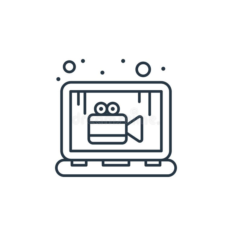 Video Tutorial Vector Icon. Video Tutorial Editable Stroke Stock ...