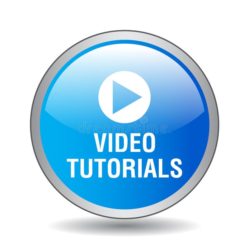 Video tutorial button stock illustration. Illustration of document ...
