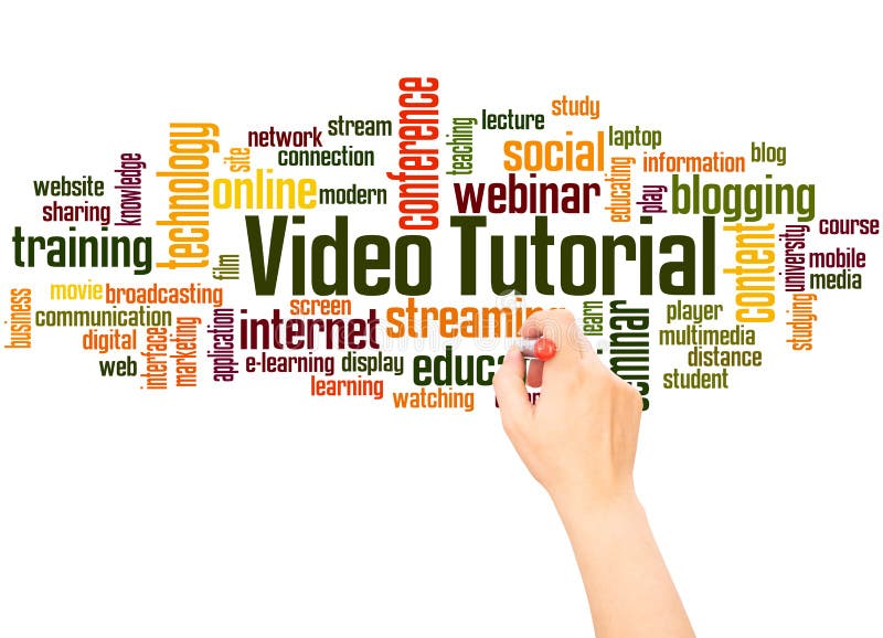 Tutorial word cloud stock vector. Illustration of help - 171471574