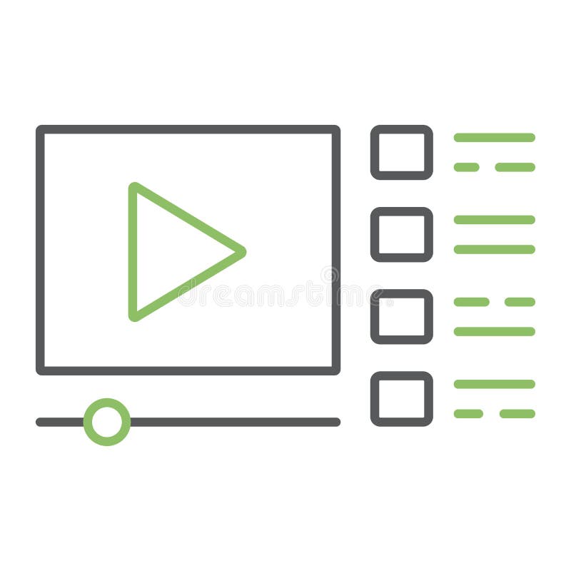 Video Tutorials Color Line Icon, Education and School, Online Streaming ...