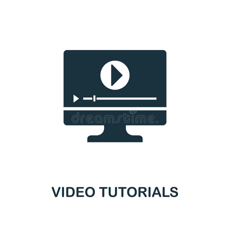 Video Tutorials Creative Icon. Simple Element Illustration Stock ...