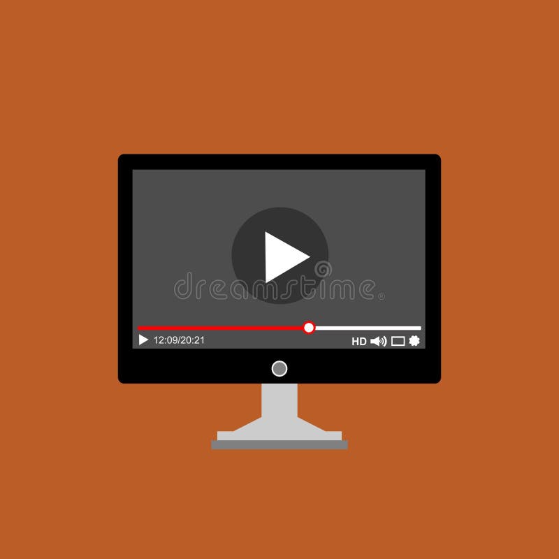 Video Tutorials, Study and Learning Concept. Vector Flat Illustration ...