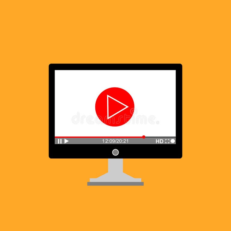 Video Tutorials, Study and Learning Concept. Vector Flat Illustration ...