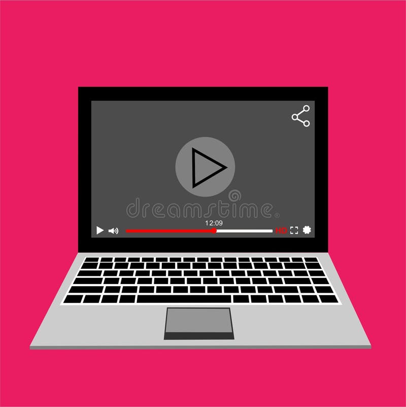 Video Tutorials, Study and Learning Concept. Vector Flat Illustration ...