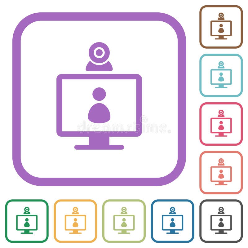 Video User Access Simple Icons Stock Vector - Illustration of film ...