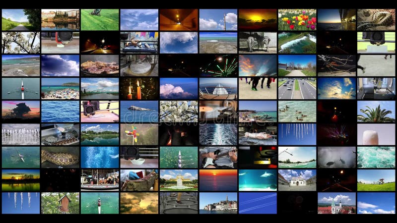 TV Video Wall with Twelve Television Screen Displaying Noise and ...