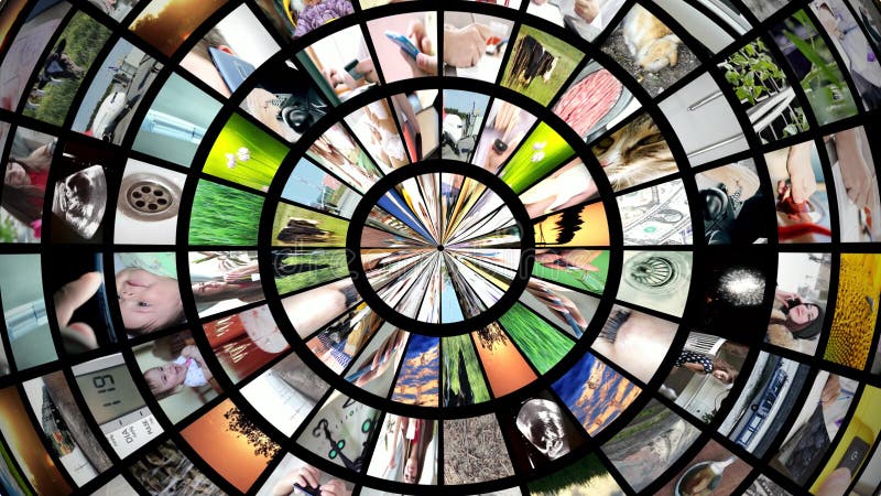 Video wall media streaming stock photo. Image of collage - 117087756