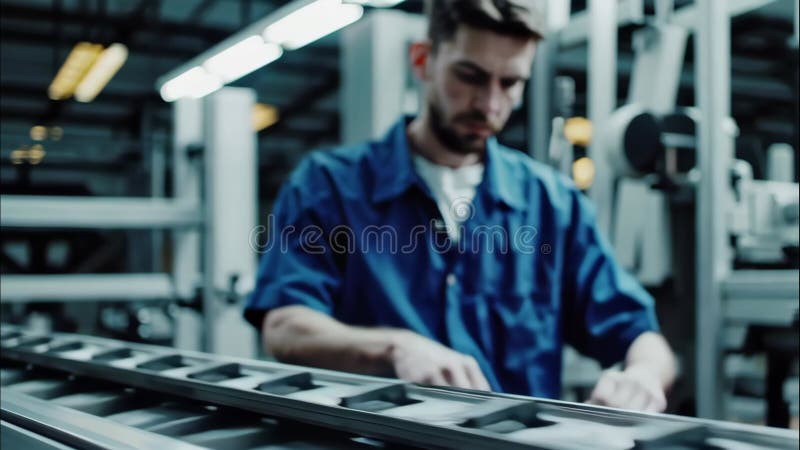 Endless Assembly Line Work stock video. Video of fatigue - 375954403