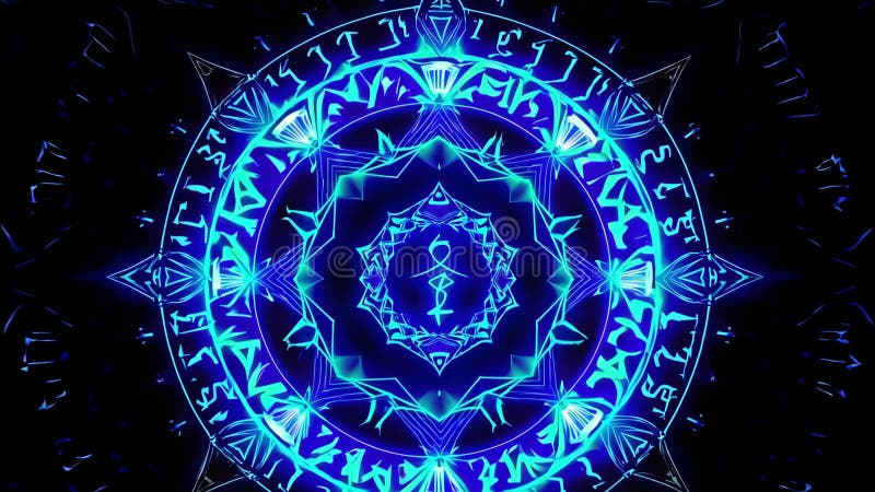 Glowing Magic Circle Radiating Arcane Power Stock Video - Video of game ...