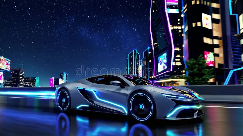 High Speed Drive in Future City Stock Footage - Video of intelligence ...