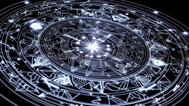 Perfect Summoning Sequence Featuring a Spell Circle Stock Footage ...