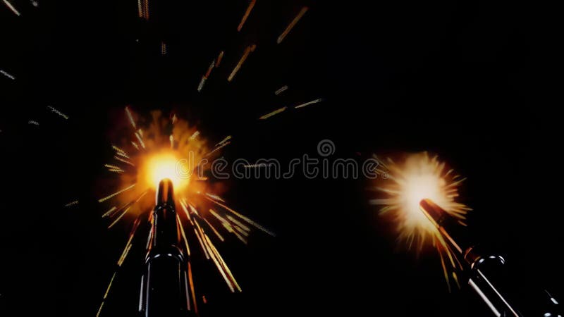 Realistic Gunfire Bursts in the Dark Stock Footage - Video of glow ...