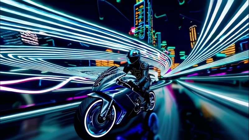 Ultra Speed Neon Race stock video. Video of sprint, transport - 374390451