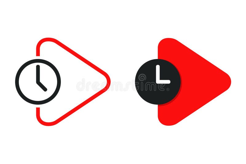 Video Watch Time Icon. Illustration Vector Stock Vector - Illustration ...