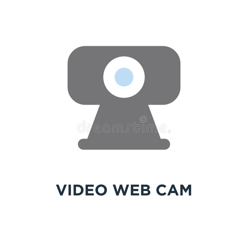 Video Web Cam Icon. Chat Camera , Webcam Concept Symbol Design Stock ...