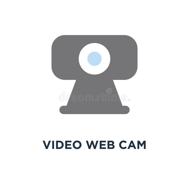 Video Web Cam Icon. Chat Camera , Webcam Concept Symbol Design Stock ...