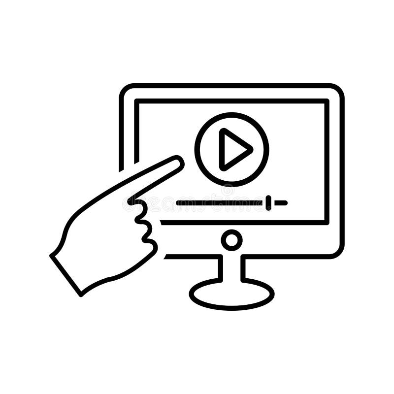 Video, Web, Classes Outline Icon. Line Art Vector Stock Vector ...