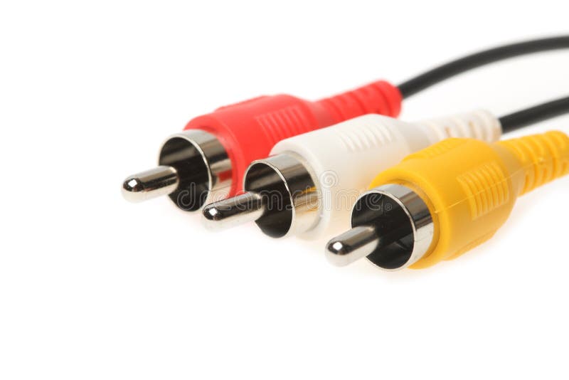 Audio Video AV Cable Adapter Stock Image - Image of white, connections ...