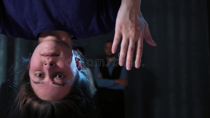 Video of Blond Man Hanging Upside Down Stock Video - Video of woman ...
