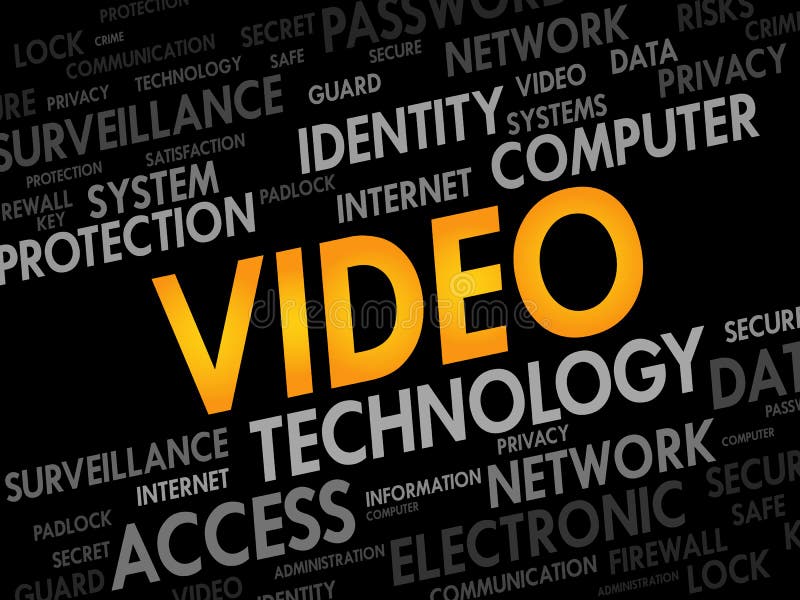 VIDEO word cloud stock illustration. Illustration of cloud - 200423977