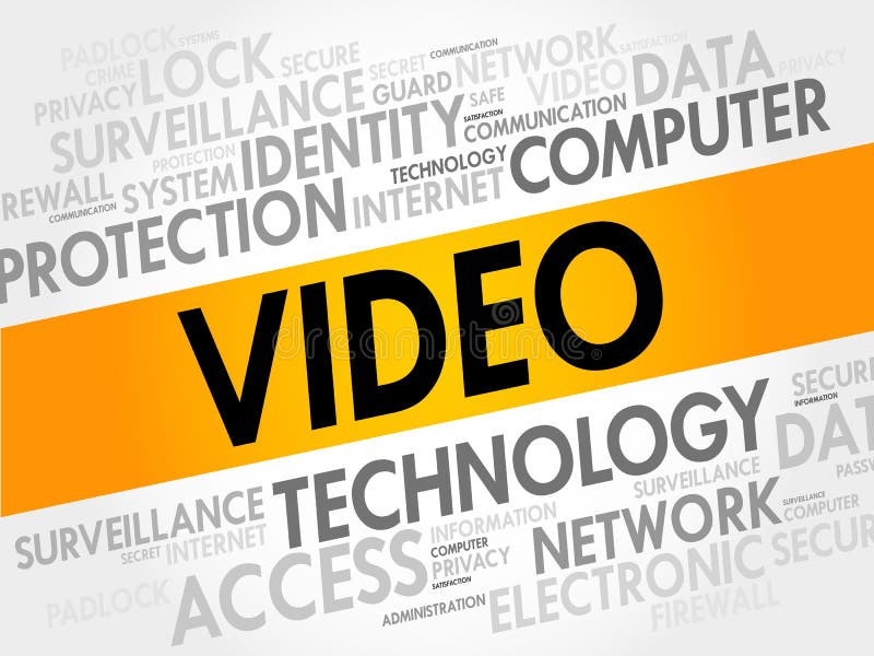 VIDEO word cloud stock illustration. Illustration of cloud - 200423977