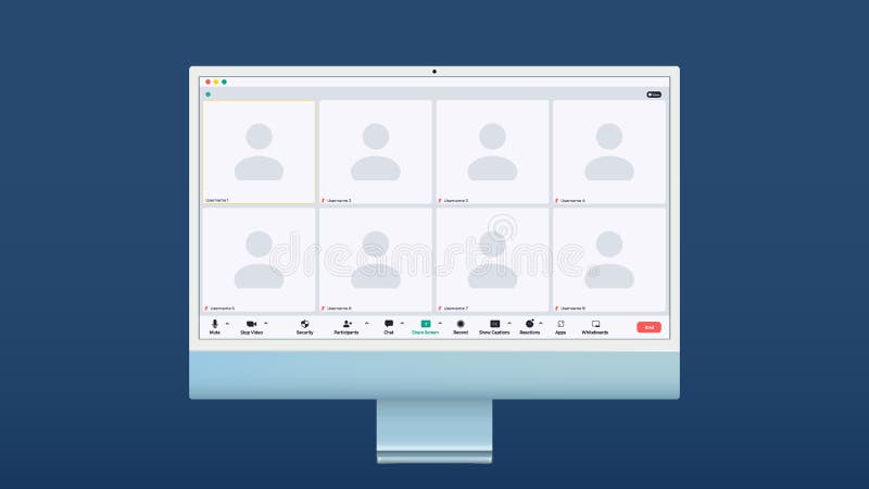 Videocall Interface, Video Call Screen UI Template or Vector Overlay ... Videocall Interface, Video Call Screen UI Template or Vector Overlay ...