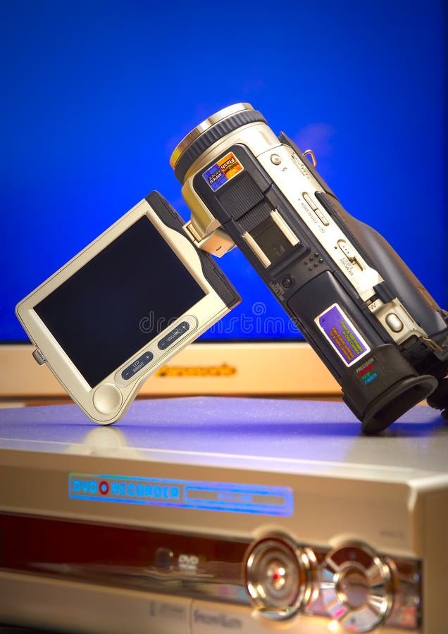 Videocamera with DVD a Player Stock Image - Image of compact, play: 1275783
