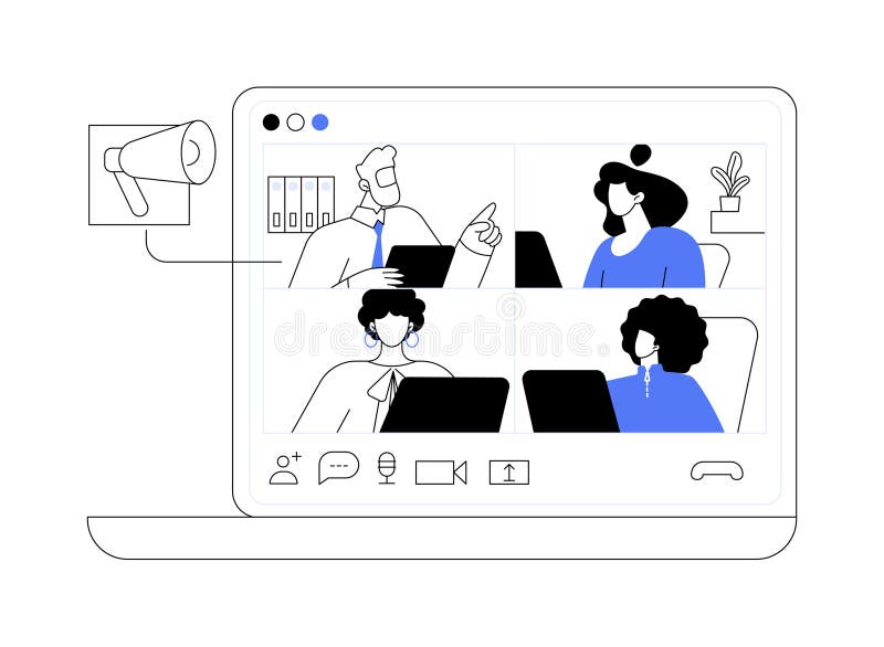 Videoconference Chat Abstract Concept Vector Illustration. Stock Vector ...