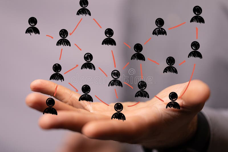 Videoconference Group of People Talking in Social Network Stock Photo ...