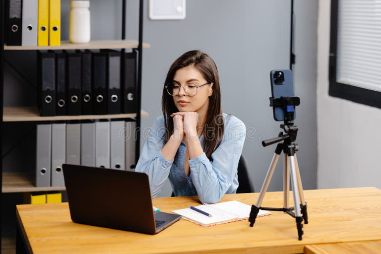 Videoconference and Training. Class of Diverse Students Learning ...