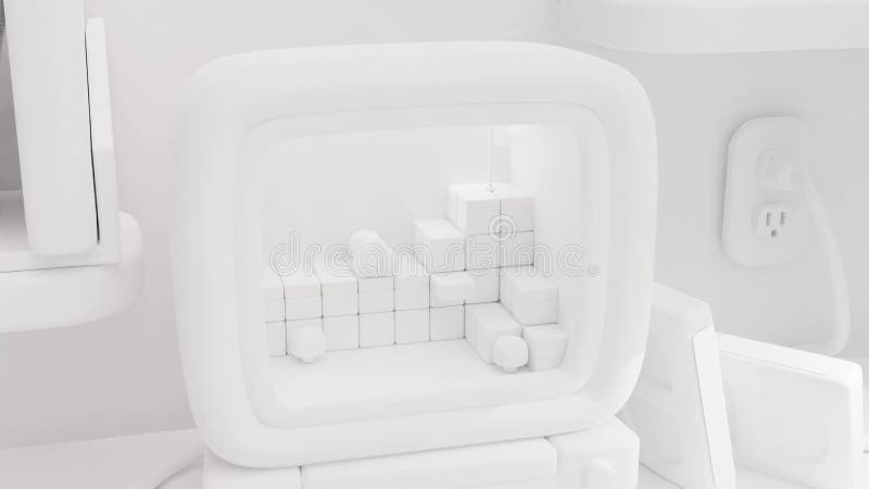 Computer Videogame 3D Loop Animation Stock Video - Video of joyful ...