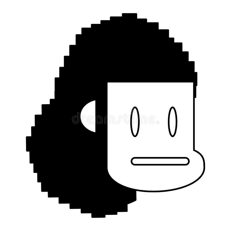 Videogame Pixelated Man Face Stock Vector - Illustration of icon, game ...