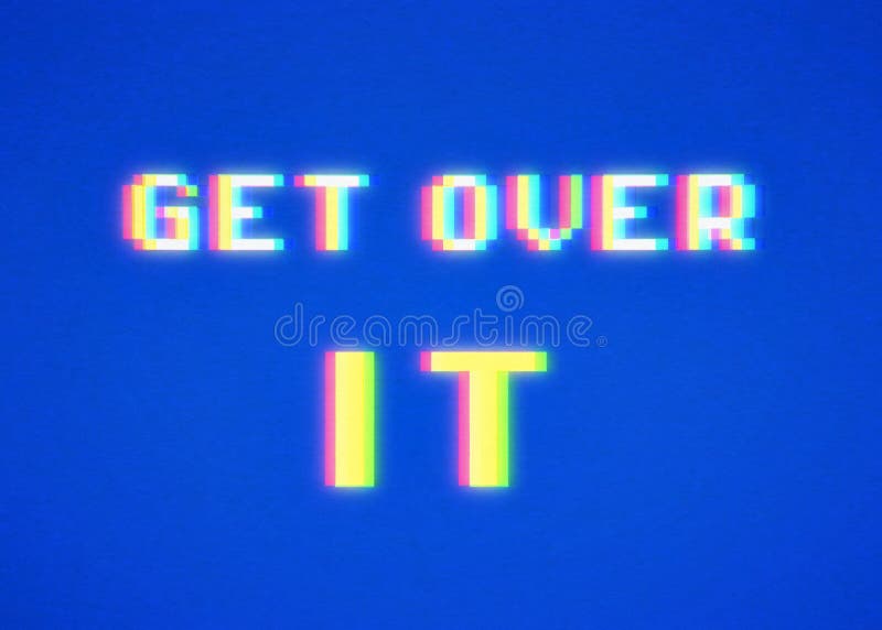 Retro Vibin VHS Text Get Over it Stock Image - Image of display ...