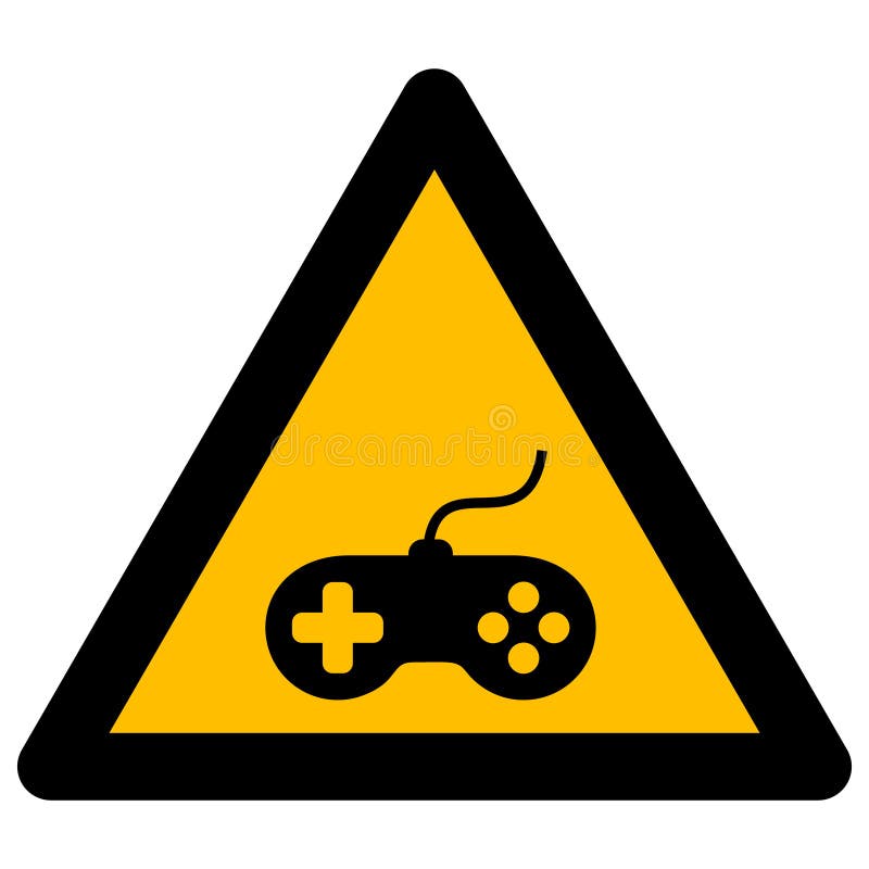 Videogames Warning Vector Icon Flat Illustration Stock Vector ...