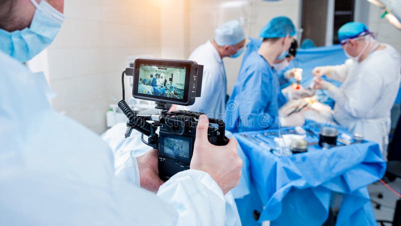 The Videographer Shoot the Surgeon and Assistants in the Operating Room ...