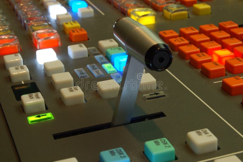 Videomixer stock image. Image of knob, chrome, video, industrial - 1065595