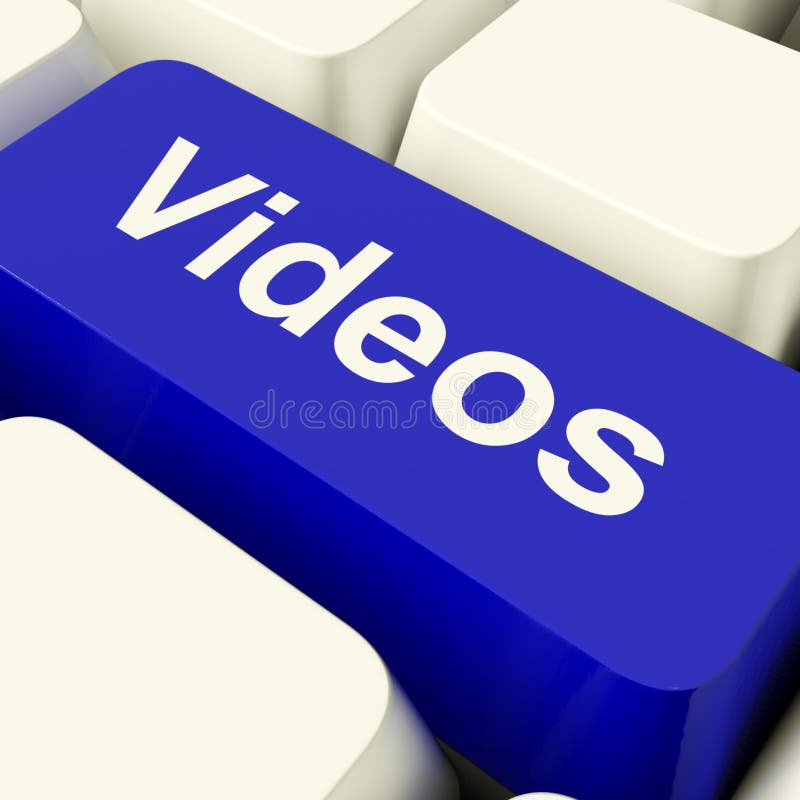 Videos Computer Key in Blue Stock Illustration - Illustration of ...