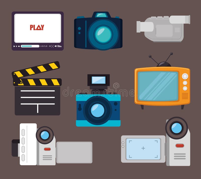 Videos and entertainment stock vector. Illustration of zoom - 64354332