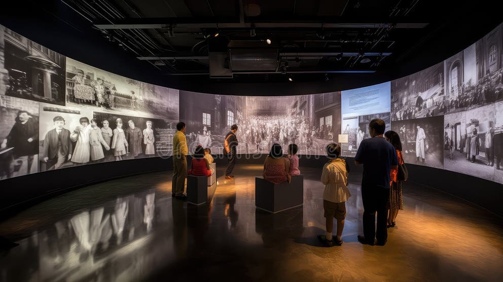 Videos projection wall stock illustration. Illustration of audience ...