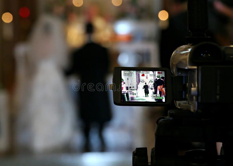 Videotaping the wedding stock image. Image of black, woman - 758351