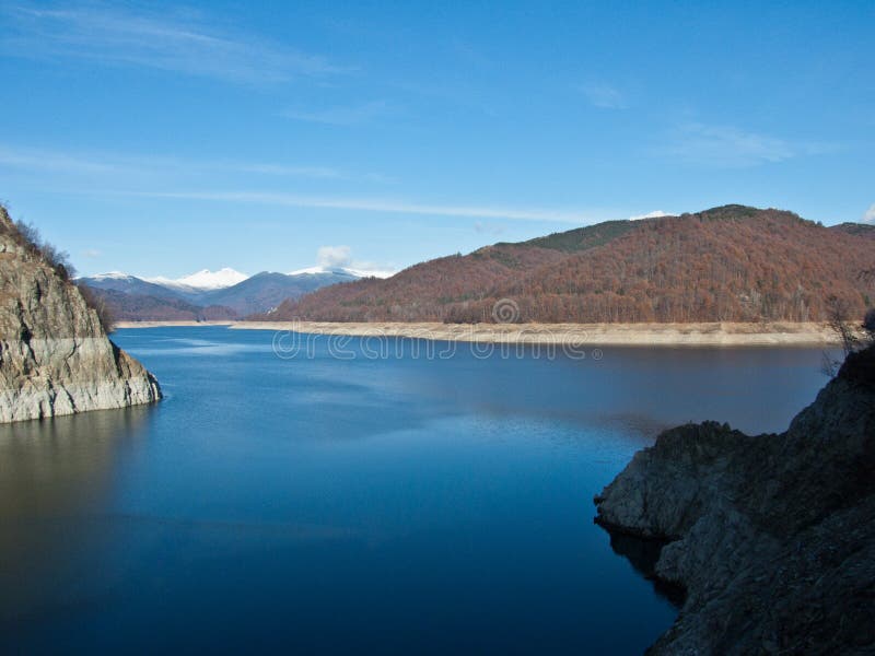 Lake Vidraru and the Surroundings Stock Image - Image of nature ...