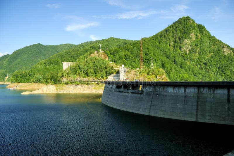 Vidraru Water Dam and Lake in Romania Stock Image - Image of reservoir ...