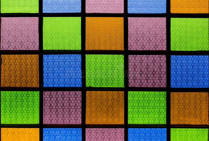 Vidrio Colorido En Estilo De Las Ventanas Imagen de archivo - Imagen de ...
