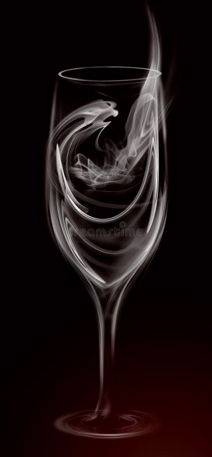 Vidrio de vino del humo stock de ilustración. Ilustración de taza - 9273046